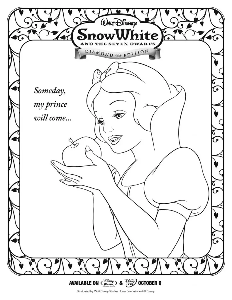 snow-white-coloring-page – Printables for Kids – free word search ...