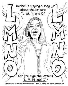 Sign Language Printables from Signing Time – Printables for Kids – free ...